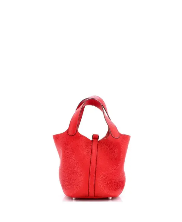 Hermès Pm Picotin Lock Bag Clemence - Red