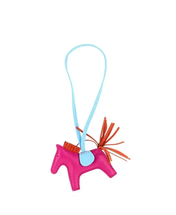 Hermès Pm Grigri Rodeo Bag Charm Leather - Purple/ Blue/ Pink