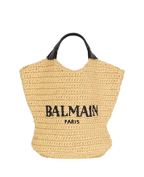 Balmain Paris Crochet Tote Bag - Beige