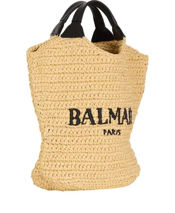 Balmain Paris Crochet Tote Bag - Beige
