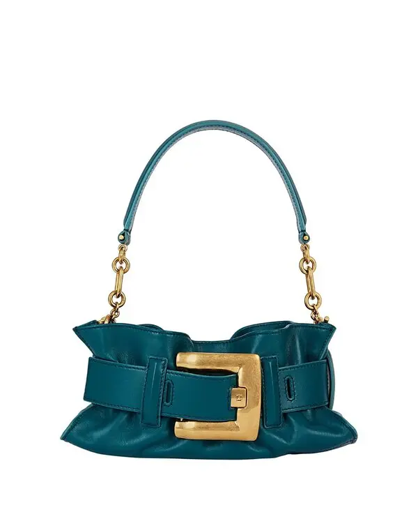 Balmain Mini Anthem Bag In Smooth Leather - Blue
