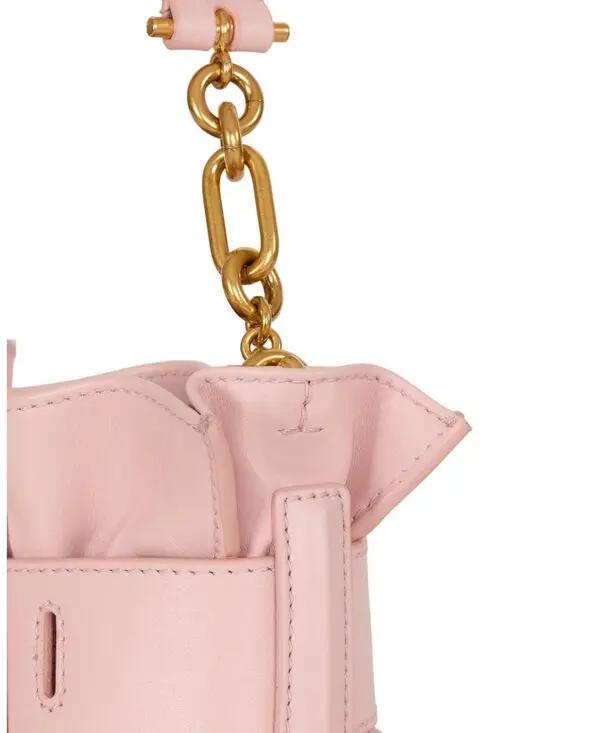 Balmain Mini Anthem Bag In Smooth Leather - Pink