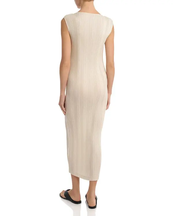 Issey Miyake Ribbed Midi Dress
