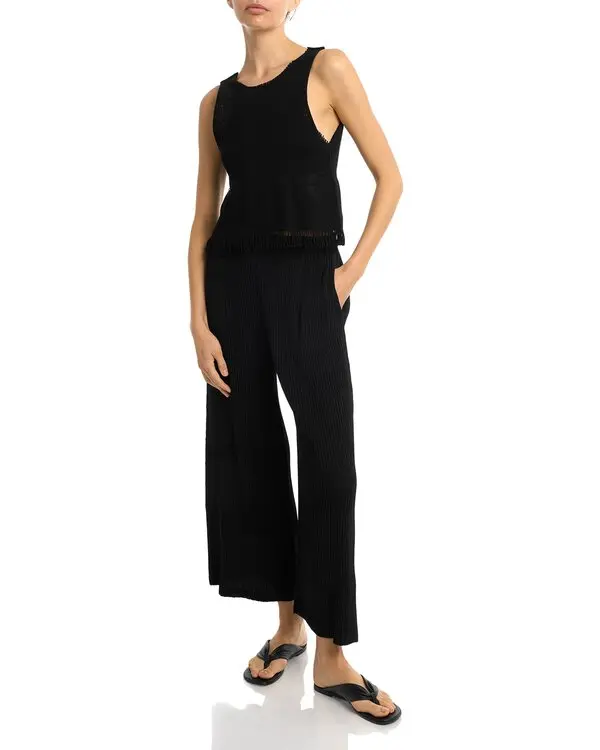 Issey Miyake Textured Wide Leg Pants