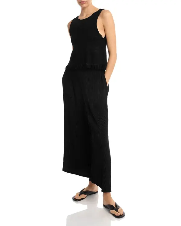 Issey Miyake Textured Wide Leg Pants