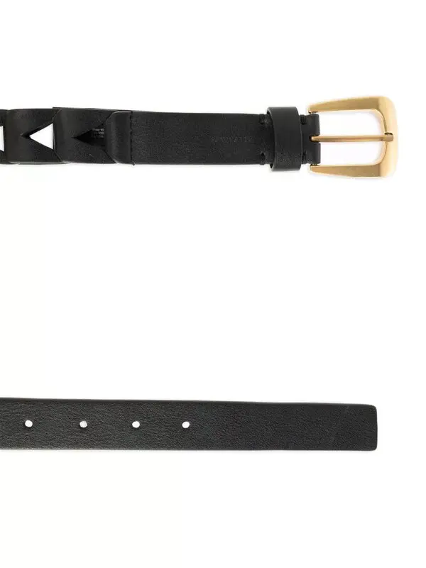 ALLSAINTS Braided Leather Belt With Gold-tone Buckle