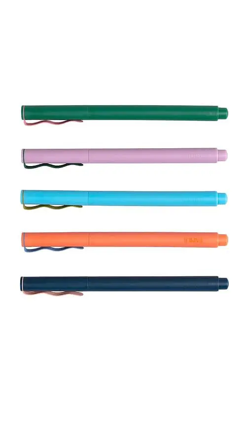 Papier Quintet Fineliners In Blue, Green - Multi