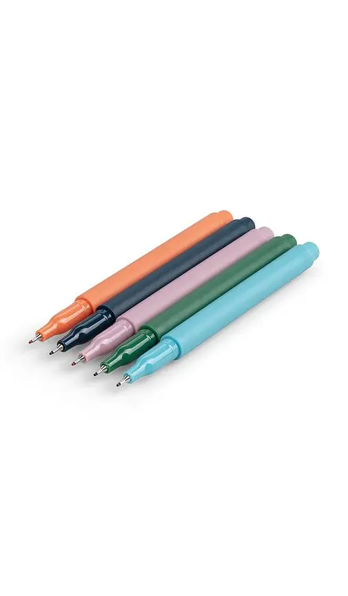 Papier Quintet Fineliners In Blue, Green