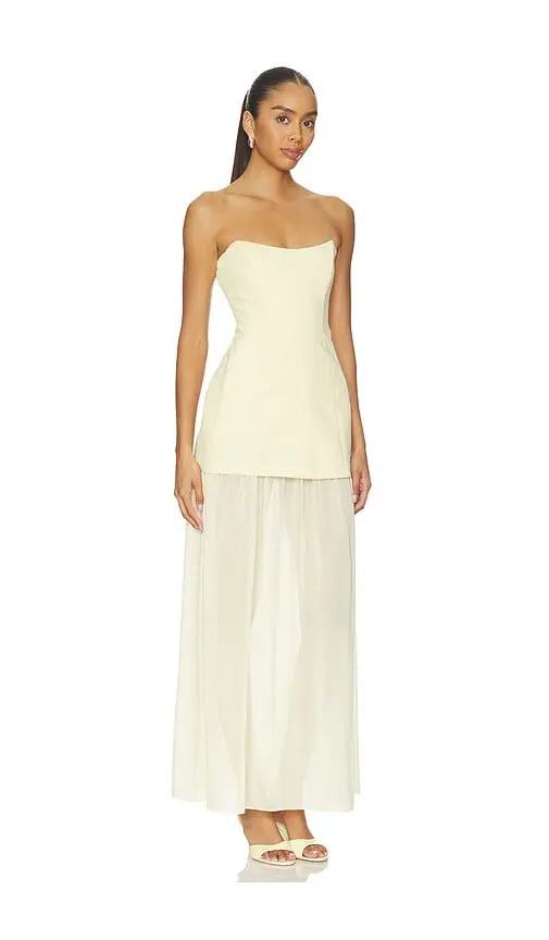Amanda Uprichard Christy Maxi Dress - Cornsilk