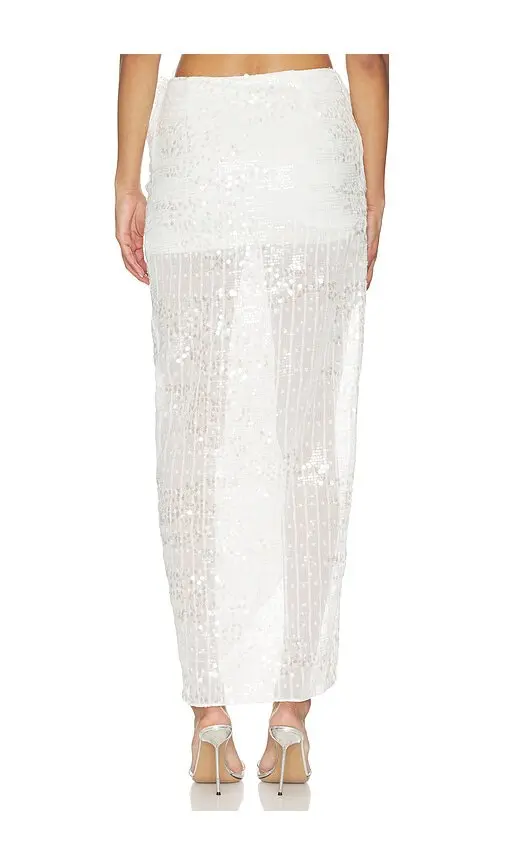 MARRKNULL Beaded Midi Skirt