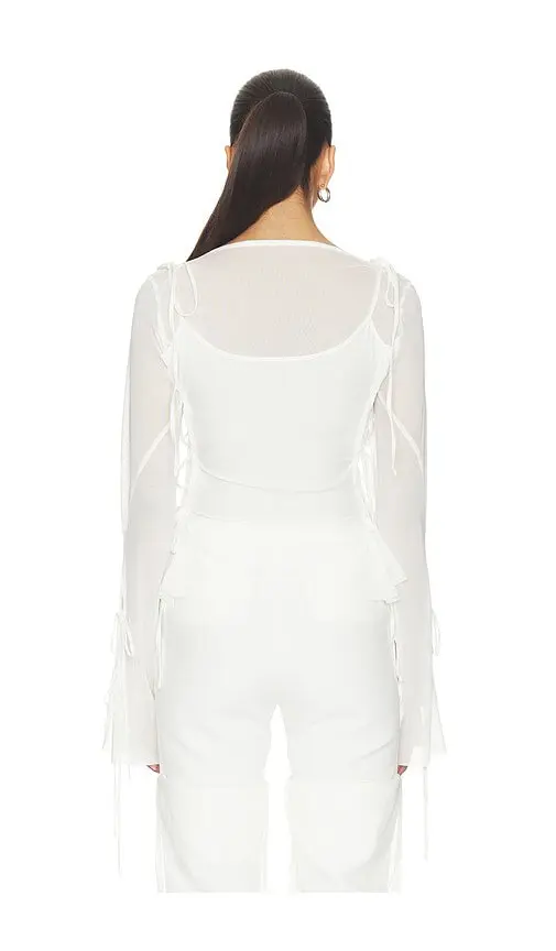 MARRKNULL Patchwork Chiffon Top
