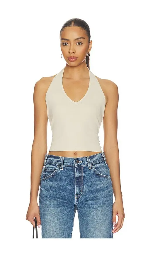 NILI LOTAN Britt Halter Top - Wheat