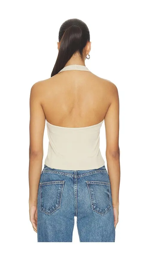 NILI LOTAN Britt Halter Top - Wheat