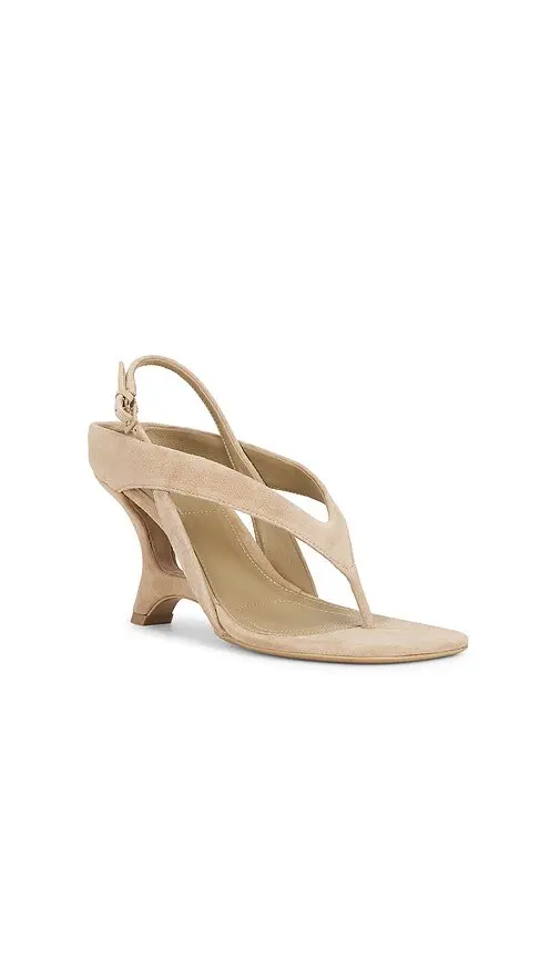 Simkhai Darya Suede Wedge Thong Sandal - Desert