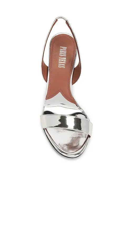 Paris Texas Vera Slingback Sandal 85 In Metallic - Silver