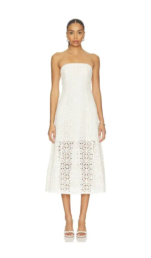 Cami Nyc Lisboa Strapless Crochet Dress - Ceramic