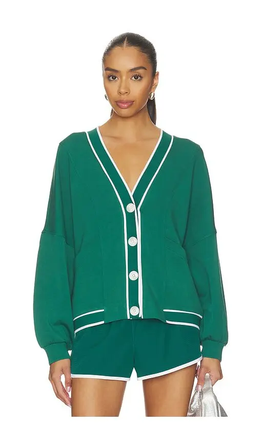 Varley Decker Off Court Cardigan - Forest