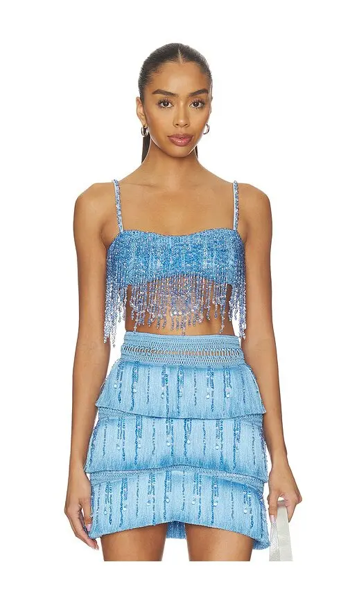 PatBO Clara Fringe Top