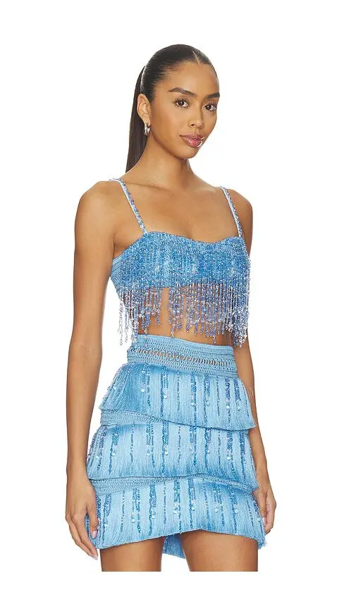 PatBO Clara Fringe Top