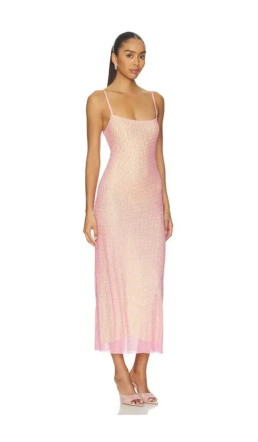 AREA Crystal Hotfix Cami Dress