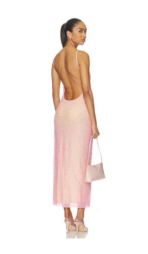 AREA Crystal Hotfix Cami Dress