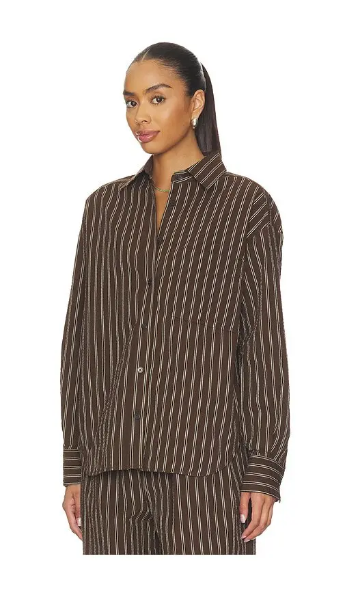 Closed Oversized Striped Shirt