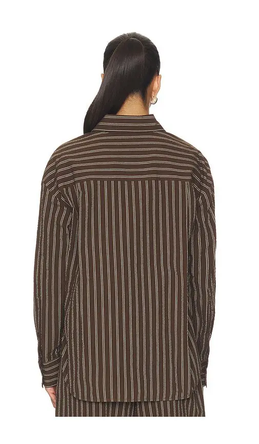Closed Oversized Striped Shirt