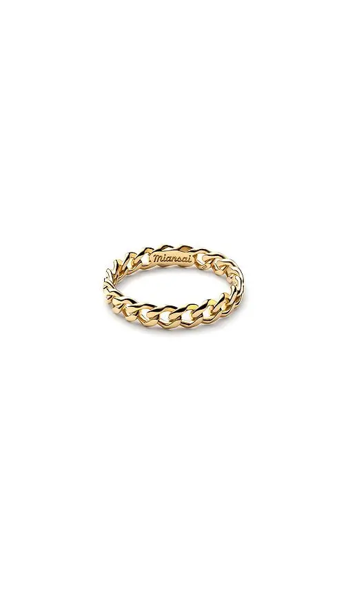 Miansai Cuban Link Ring In Gold Tone Metal - Polished Gold