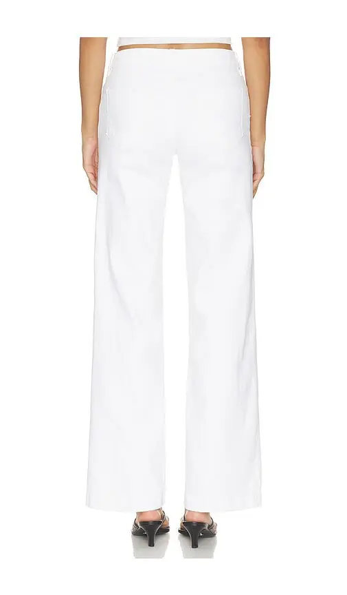 L'Agence Joanne Wide Leg Pant In White - Blanc
