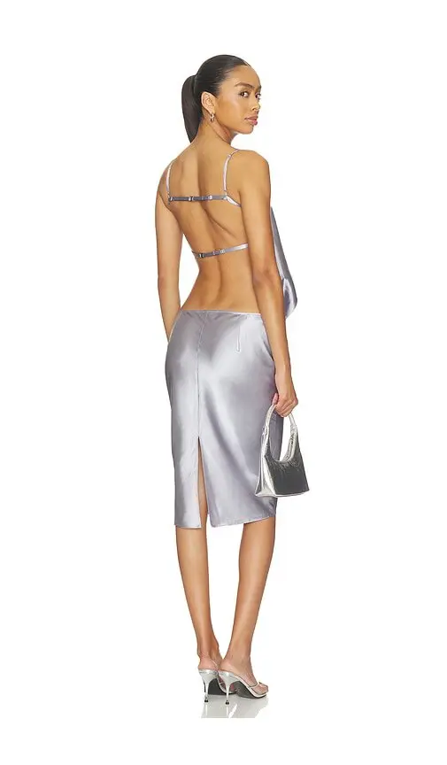 1XBLUE Cosmopolitan Midi Dress In Metallic