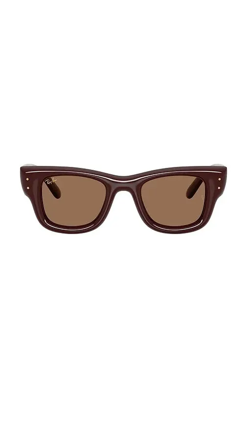 Ray-ban Wayfarer Puffer Square Sunglasses - Maroon