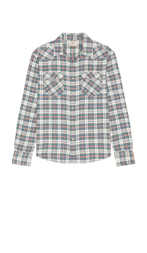 Faherty Brand Western Shirt In Blue,white