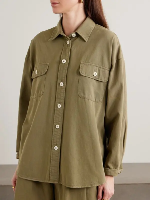 JAMIE HALLER Oversized Cotton-twill Shirt