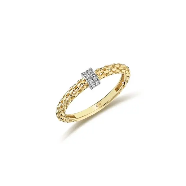 REIS JEWELLERY 14k Yellow Diamond Wicker Ring - Gold