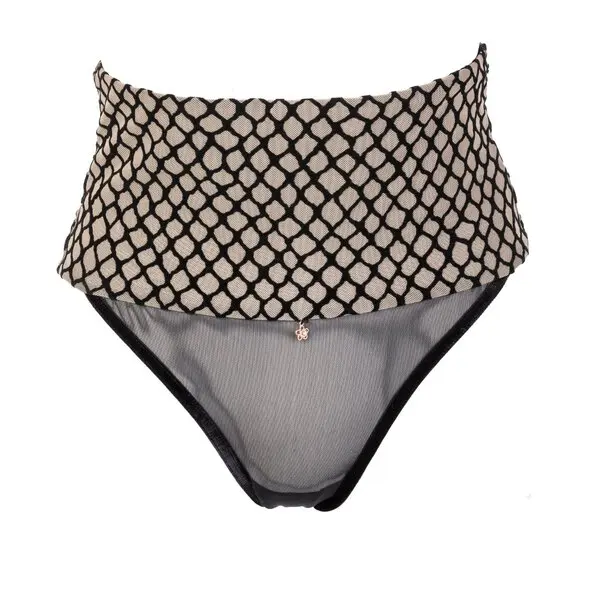 LES JUPONS DE TESS Neutrals Miel High-waisted Open Back Panty - Black