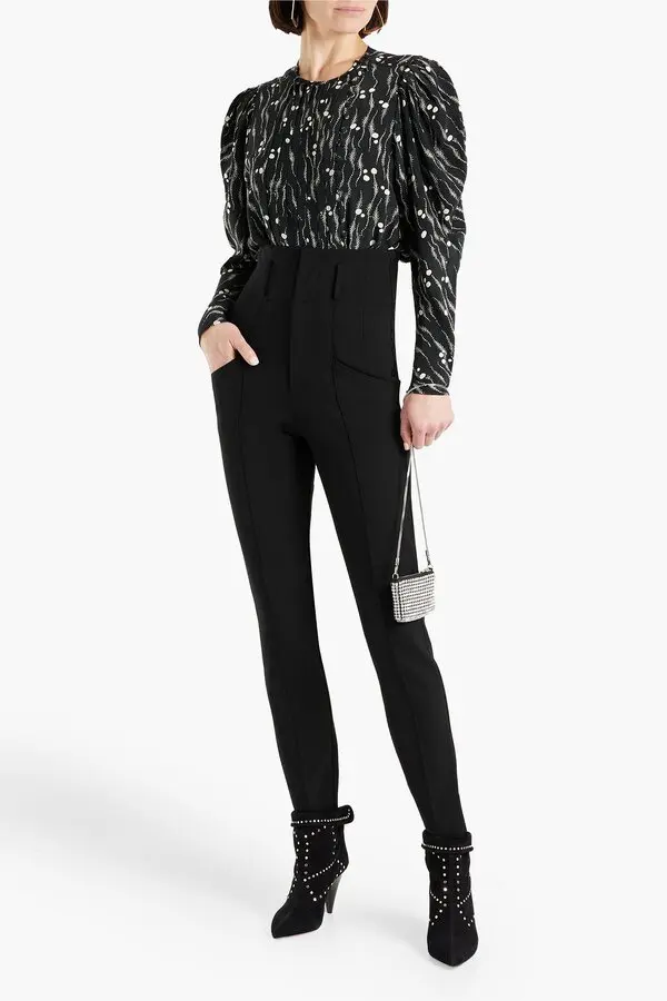 Isabel Marant Étoile Nadema Twill Slim-leg Pants