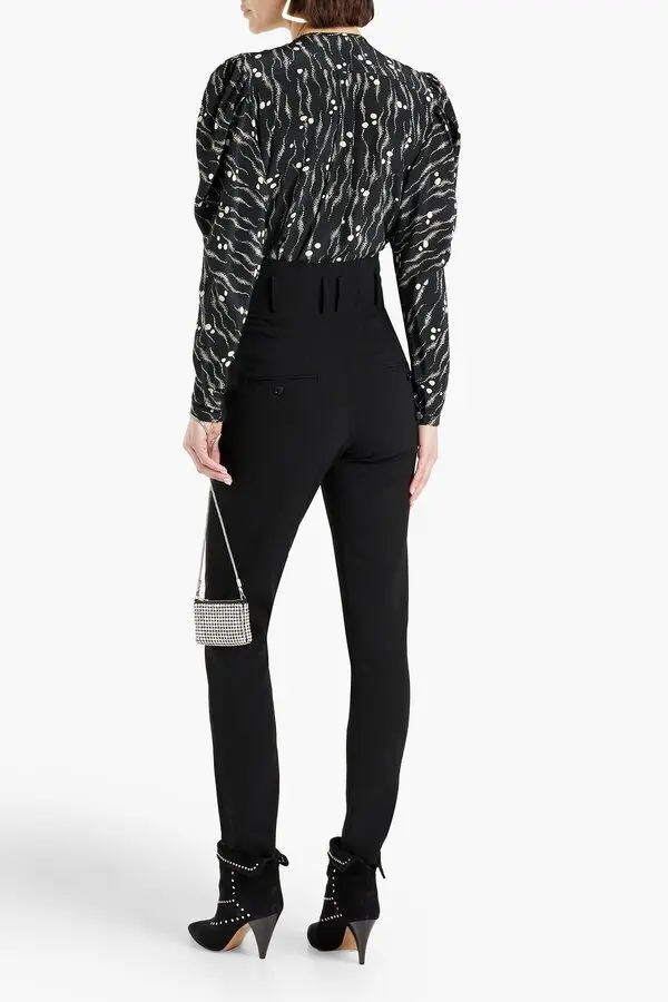 Isabel Marant Étoile Nadema Twill Slim-leg Pants