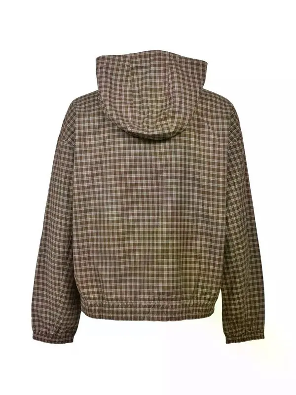 BREATH Checked Hooded Zip-up Jacket