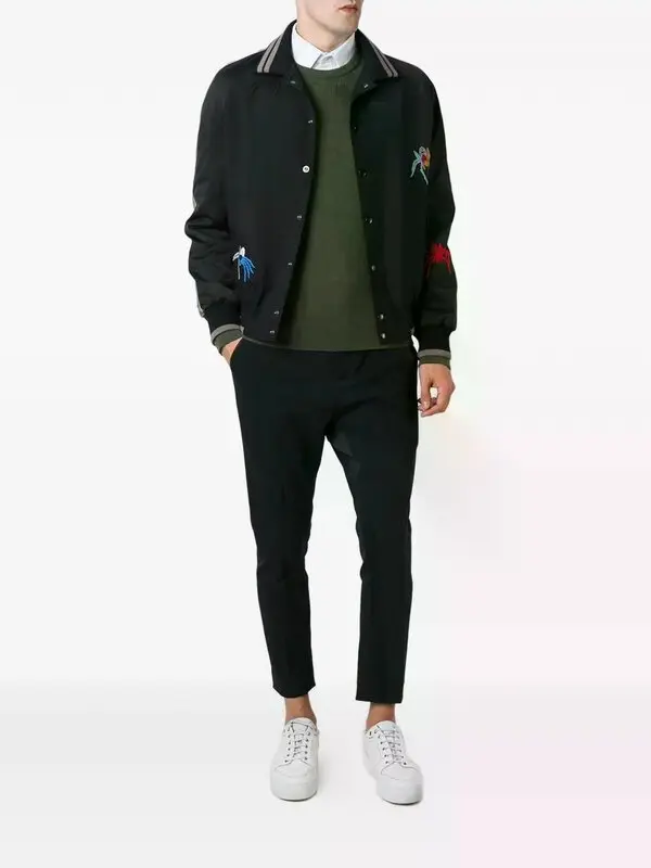 LANVIN Spider-embroidered Baseball Jacket