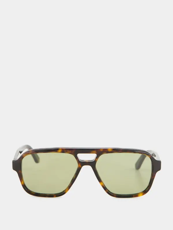RETROSUPERFUTURE Havana Aviator Sunglasses - Brown