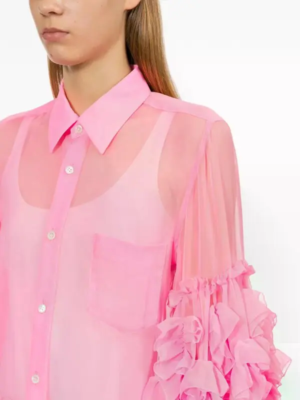 Comme Des Garçons Ruffled Shirt - Pink