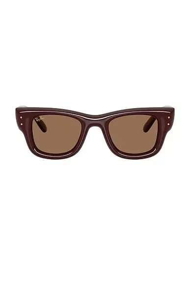Ray-ban Wayfarer Puffer Square Sunglasses - Maroon