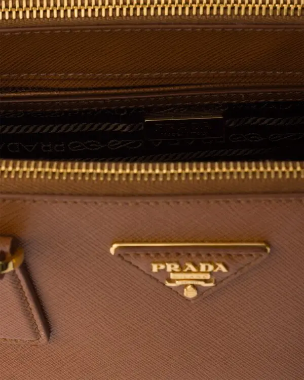 Prada Galleria Medium Saffiano Leather Bag - Cognac