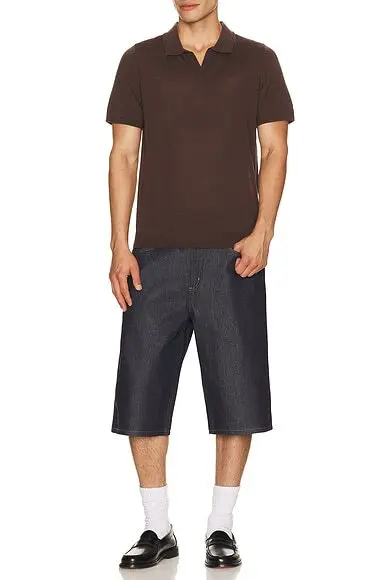 Onia Extra Fine Merino Wool Johnny Polo - Espresso