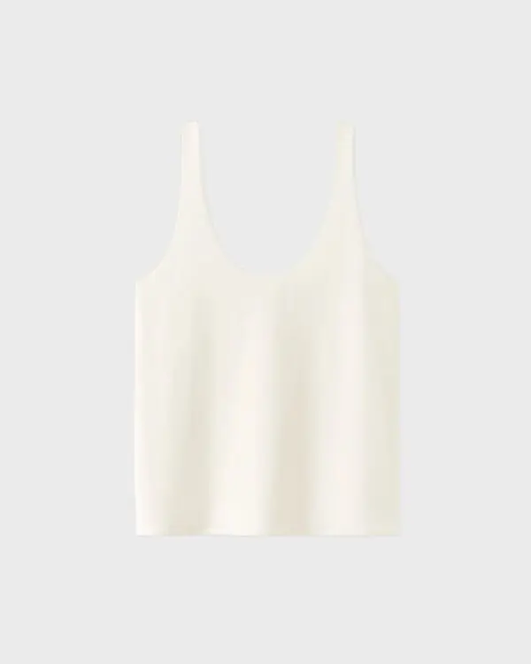 ALMADA Label Romy Crepe Sleeveless Top - Cream