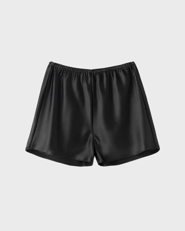 ALMADA Label Wide-leg Satin Shorts