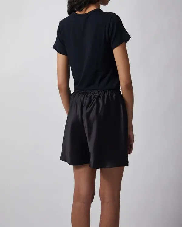 ALMADA Label Wide-leg Satin Shorts