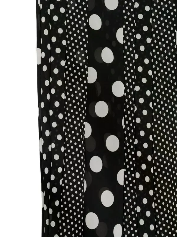 Junya Watanabe Polka-dot Pleated Midi Skirt