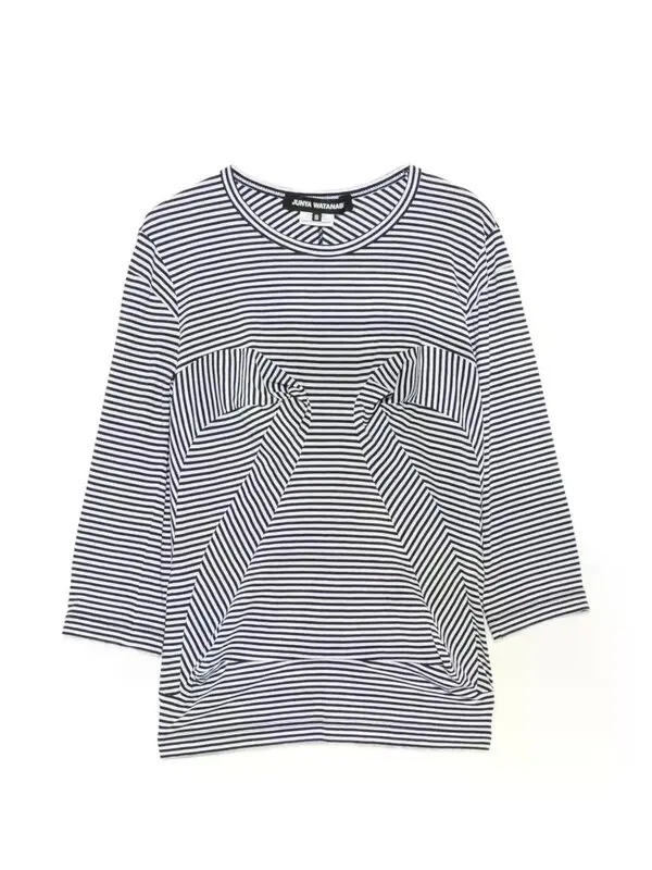 Junya Watanabe Striped Panelled T-shirt - Blue