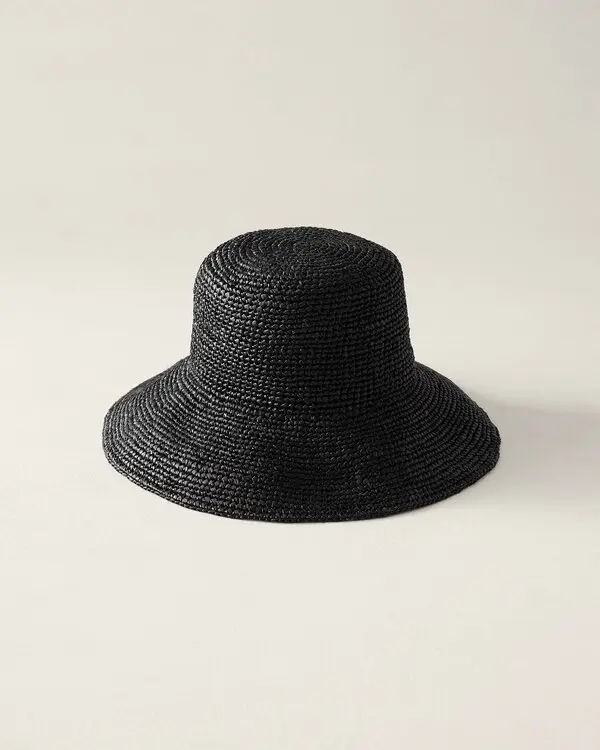 HAVEN WELL WITHIN Raffia Bucket Hat - Black
